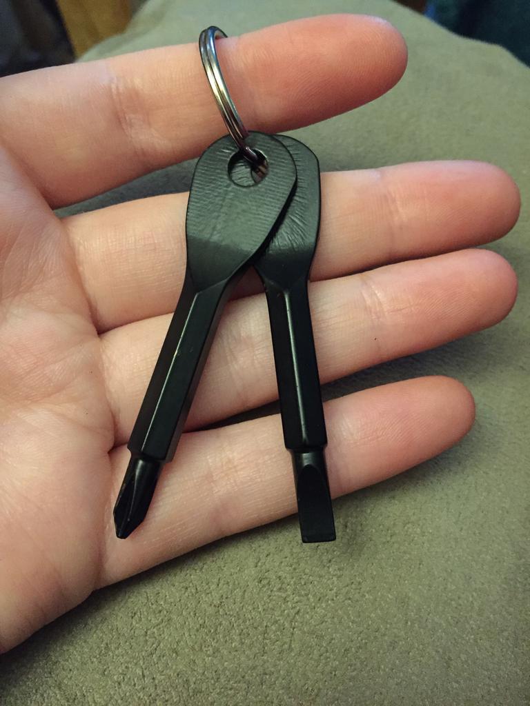 Buy 2 Keys Stainless Keychain Screwdriver Set EDC Outdoor Multifunction ...