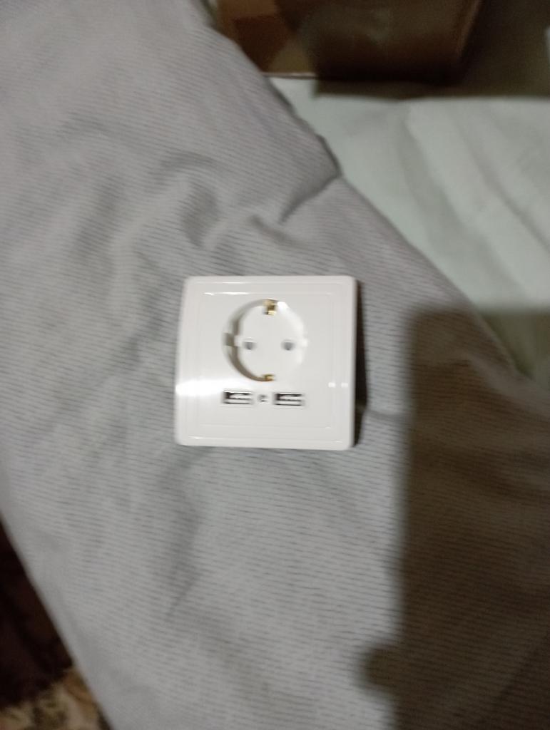 Внутренняя розетка евростандарт с двумя USB портами. купить недорого ...
