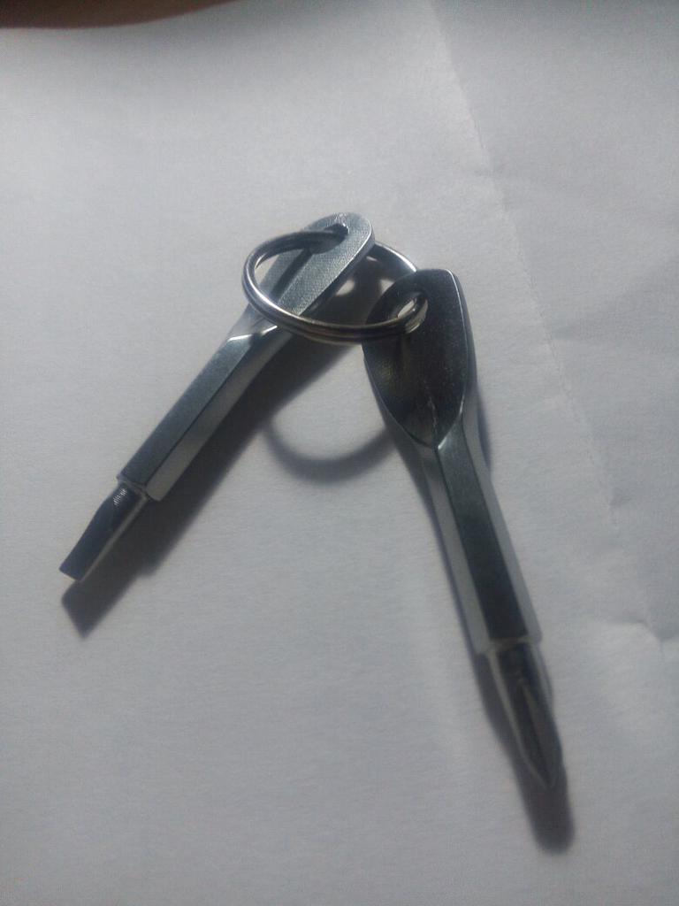 Buy 2 Keys Stainless Keychain Screwdriver Set EDC Outdoor Multifunction ...