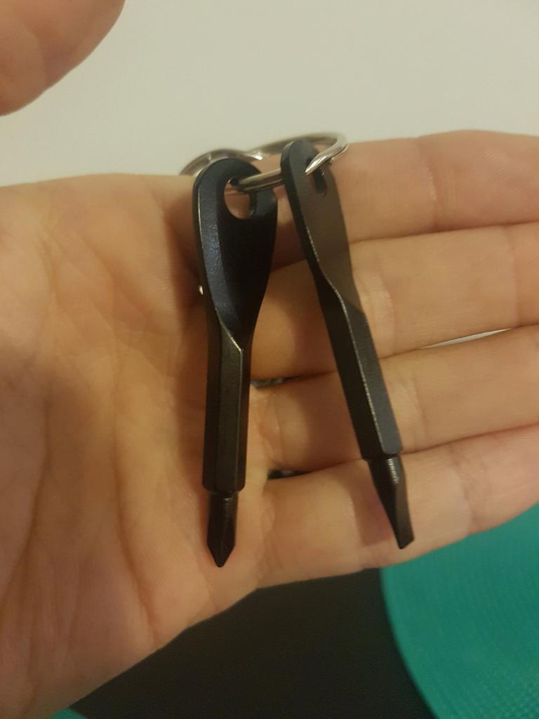 Buy 2 Keys Stainless Keychain Screwdriver Set EDC Outdoor Multifunction ...